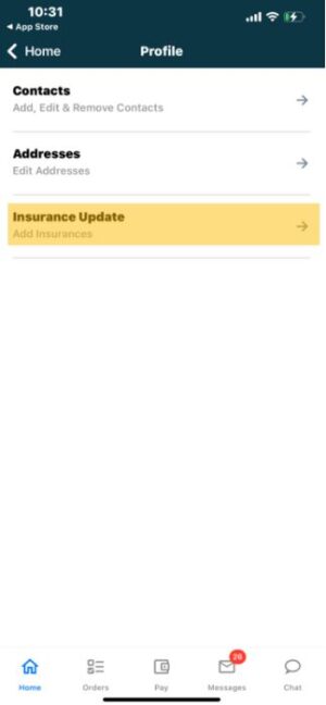 How do I update my current insurance on file with 180 Medical?